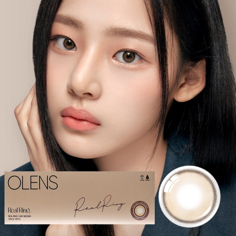 Olens 1Day Real Ring Brown cosmetic coloured lenses